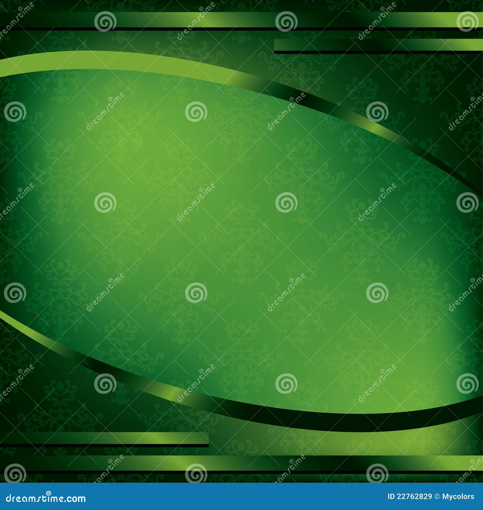 Decorative Frame with Green Pattern - Vector Stock Vector ...