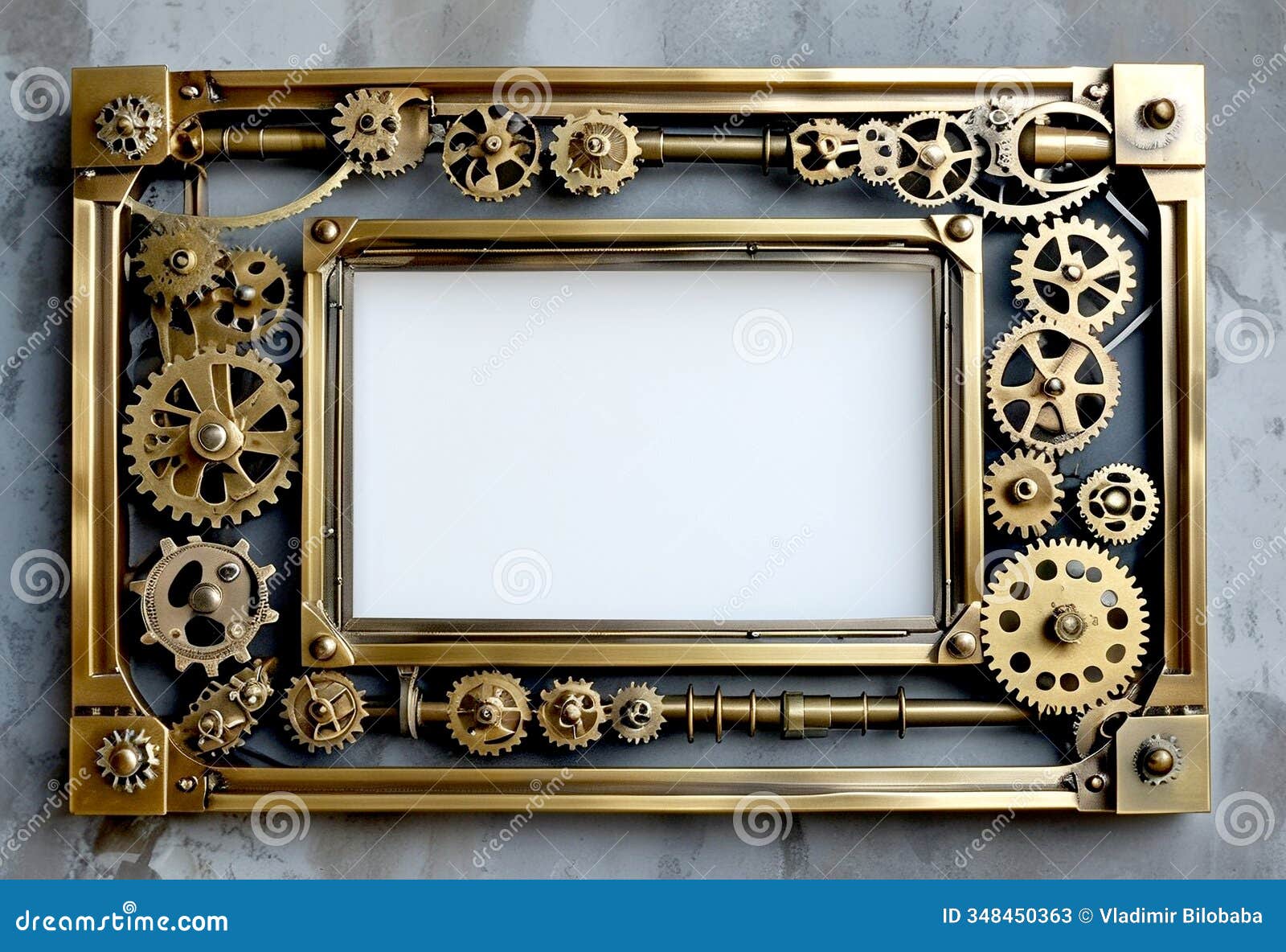 Intricate Vintage Frame Showcasing a Steampunk-inspired Design with ...