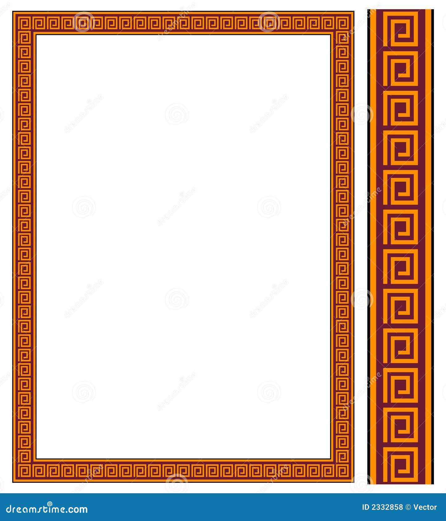 Greek Frame. Meander Pattern Border Square. Greek Rectangle Frame ...