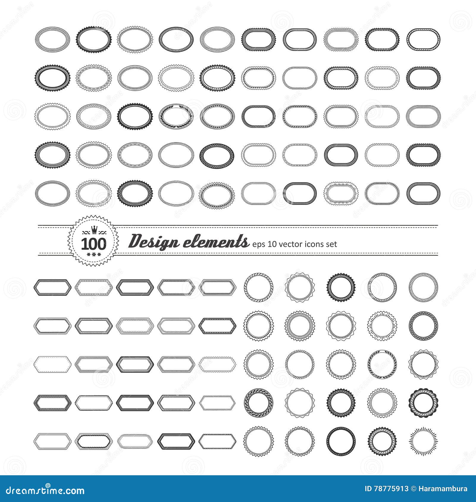 Decorative frame and label stock vector. Illustration of design - 78775913