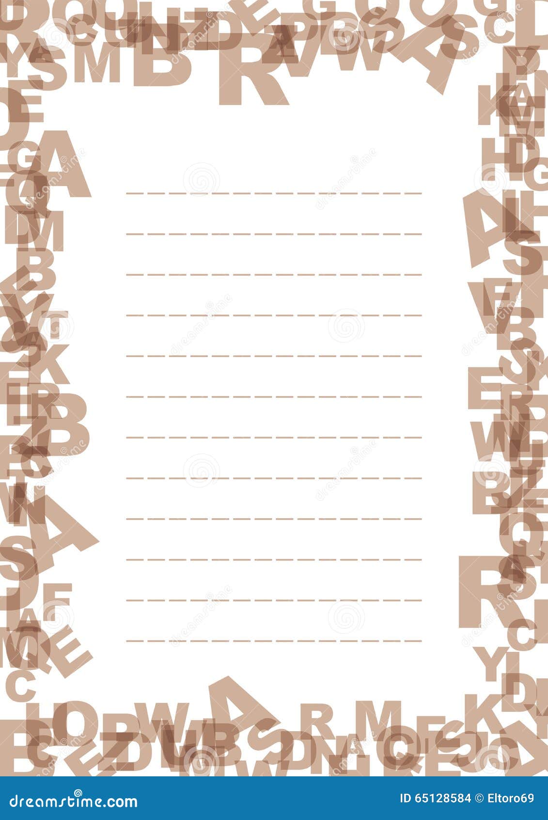 Decorative Frame with Letters Stock Vector - Illustration of notice ...