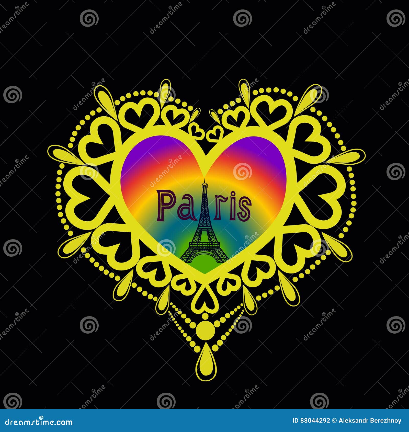 Decorative frame love 1 stock vector. Illustration of stylization ...