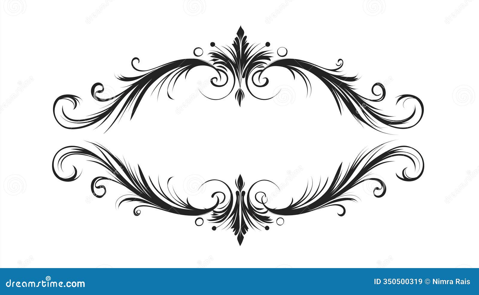 Decorative Frame Monogram Border. Template Signage, Logos and Labels Stock Illustration ...