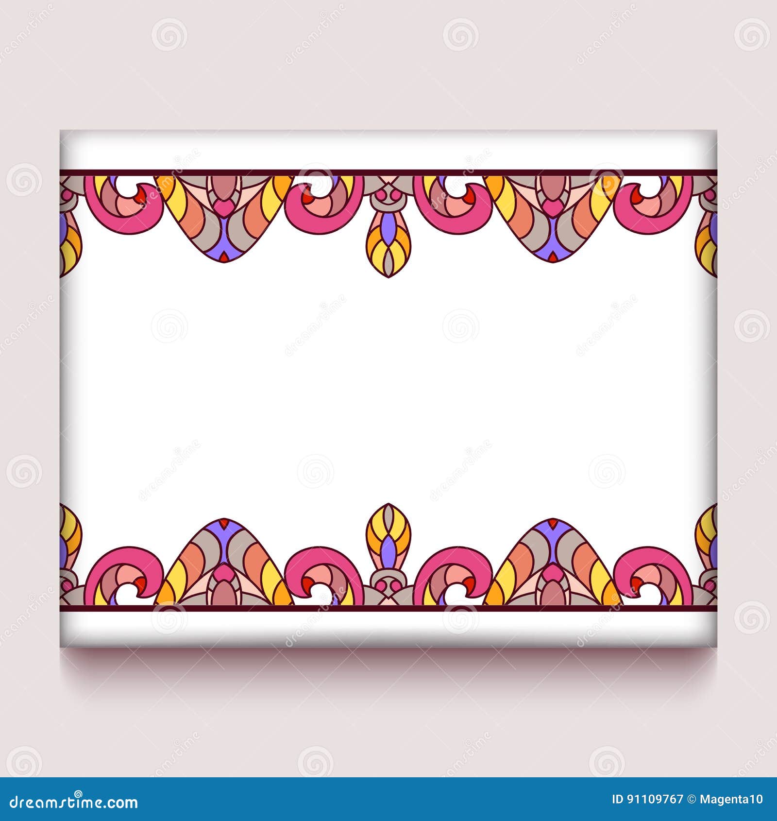 Set Of Ornamental Borders For Covers, Certificates Or Diplomas. Vector ...