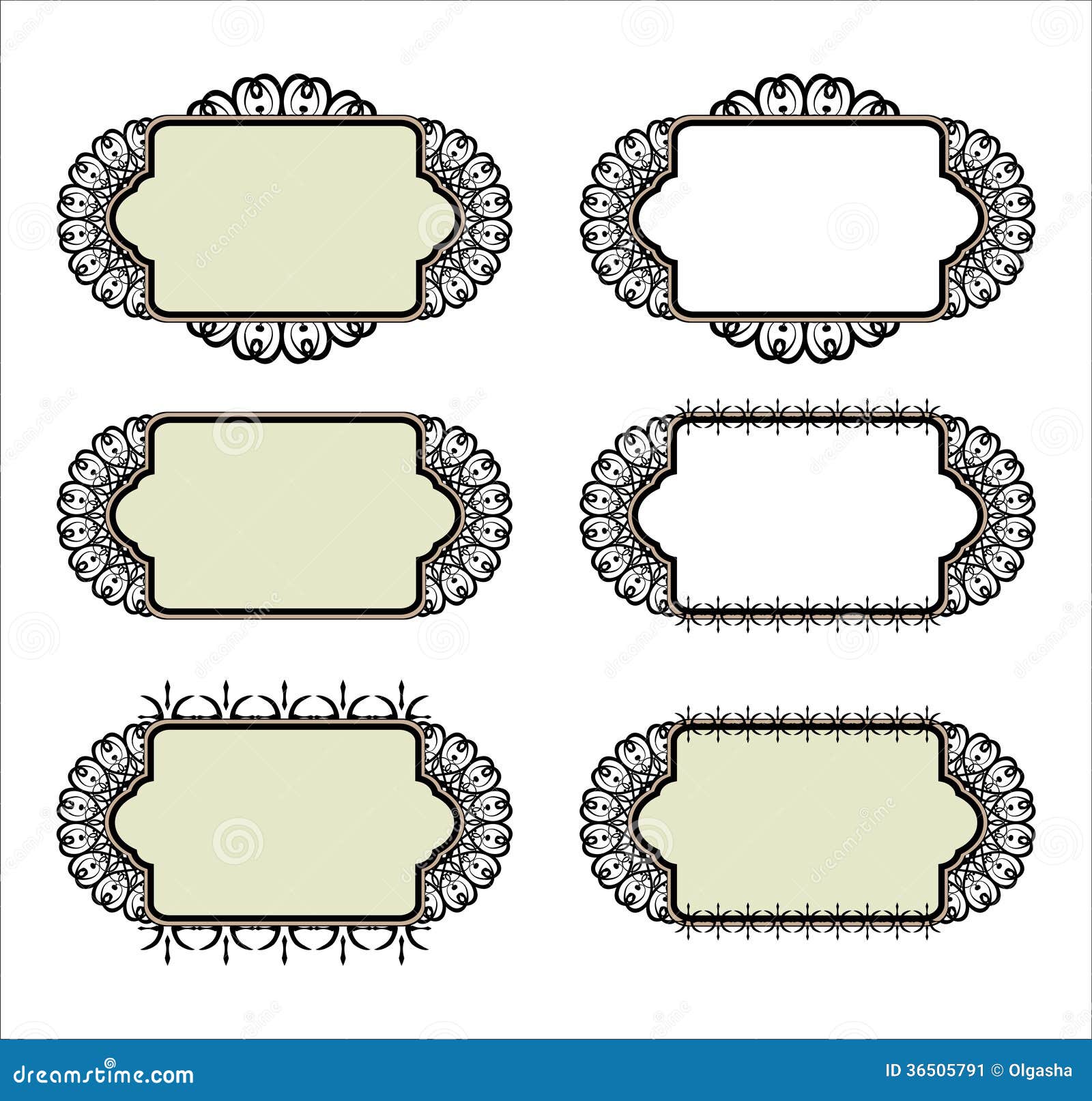 Decorative frame pattern stock vector. Illustration of floral - 36505791