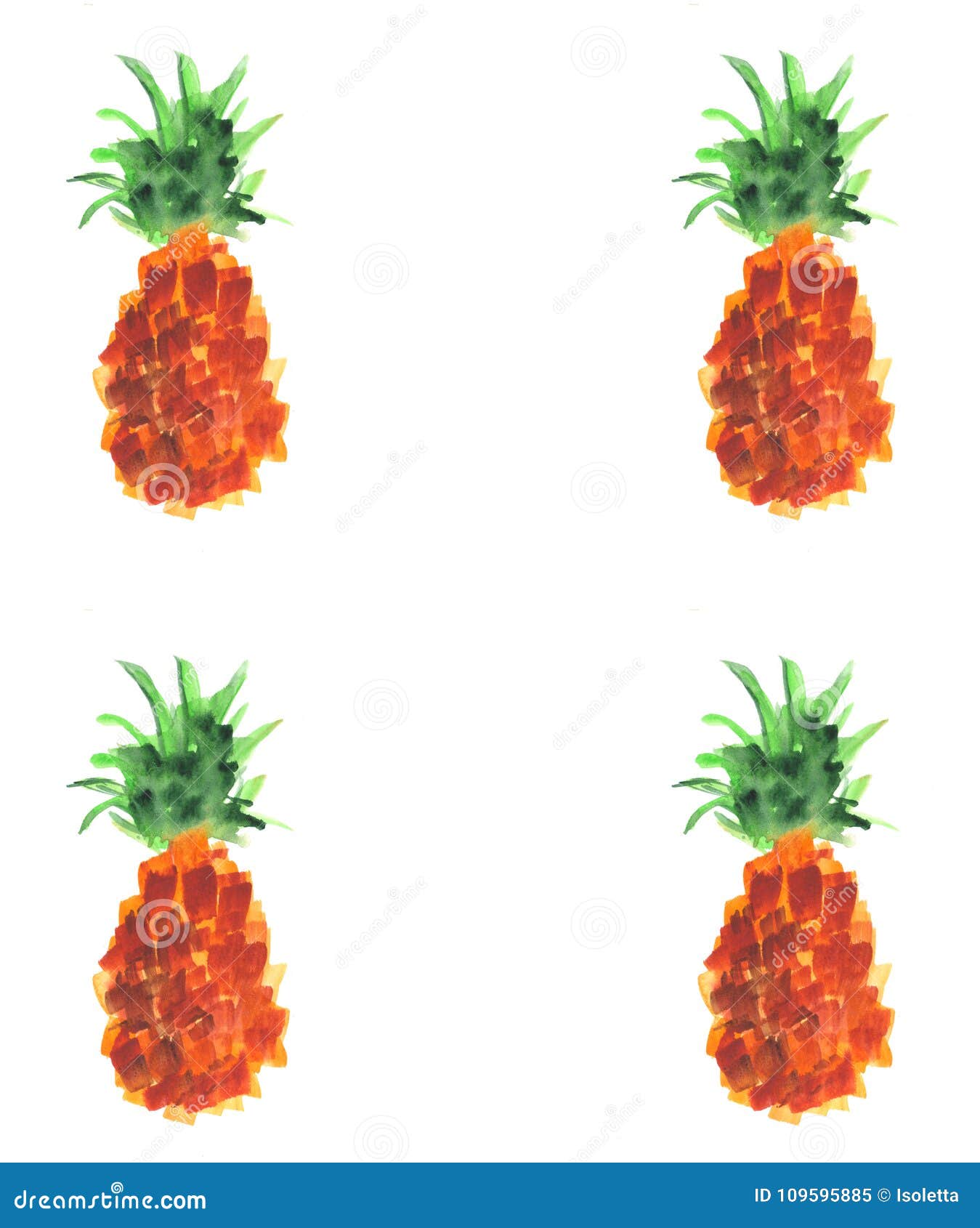 Decorative Frame of Pineapples Stock Illustration - Illustration of ...