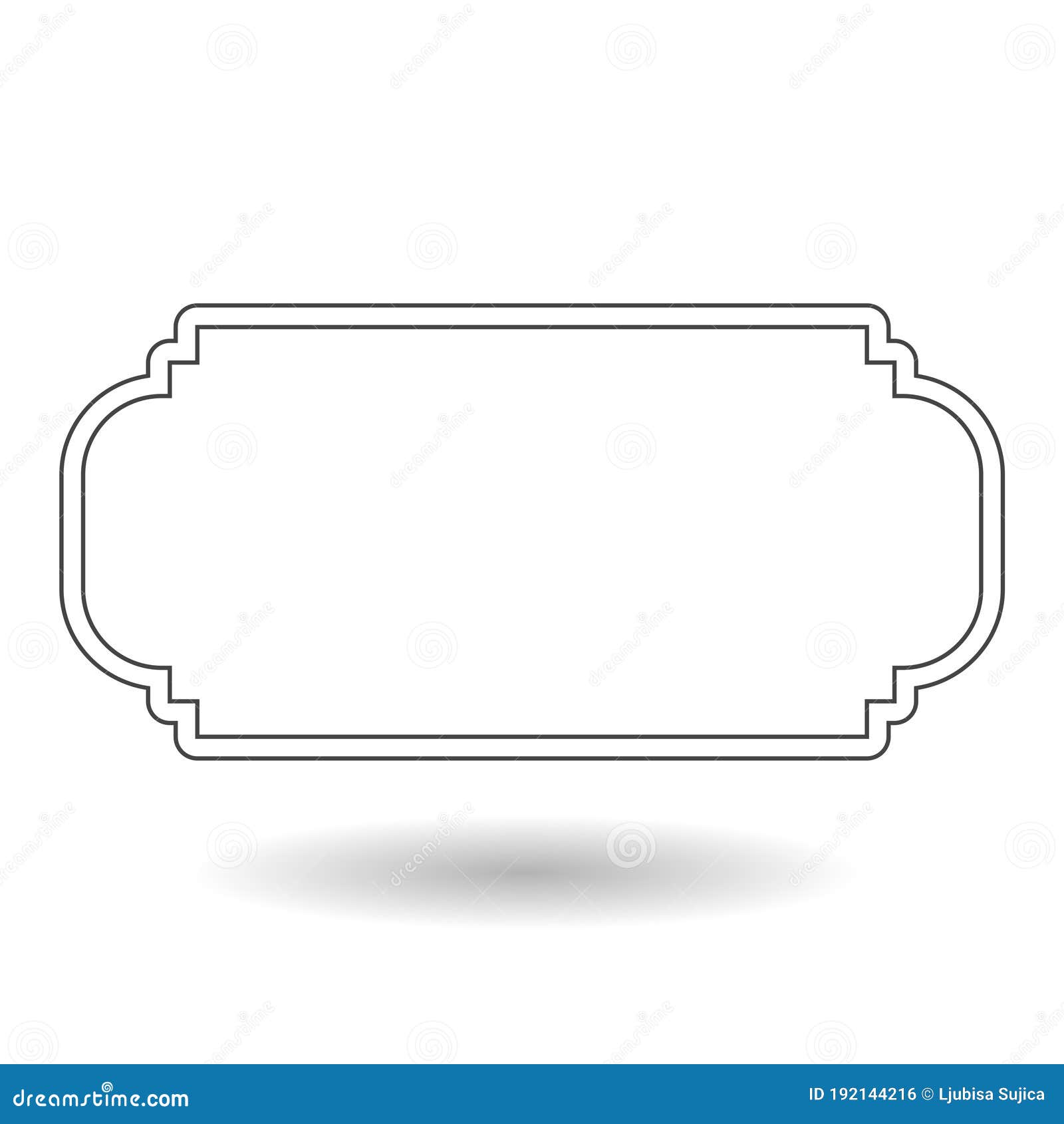 Decorative Frame with Shadow Stock Vector - Illustration of foliate ...