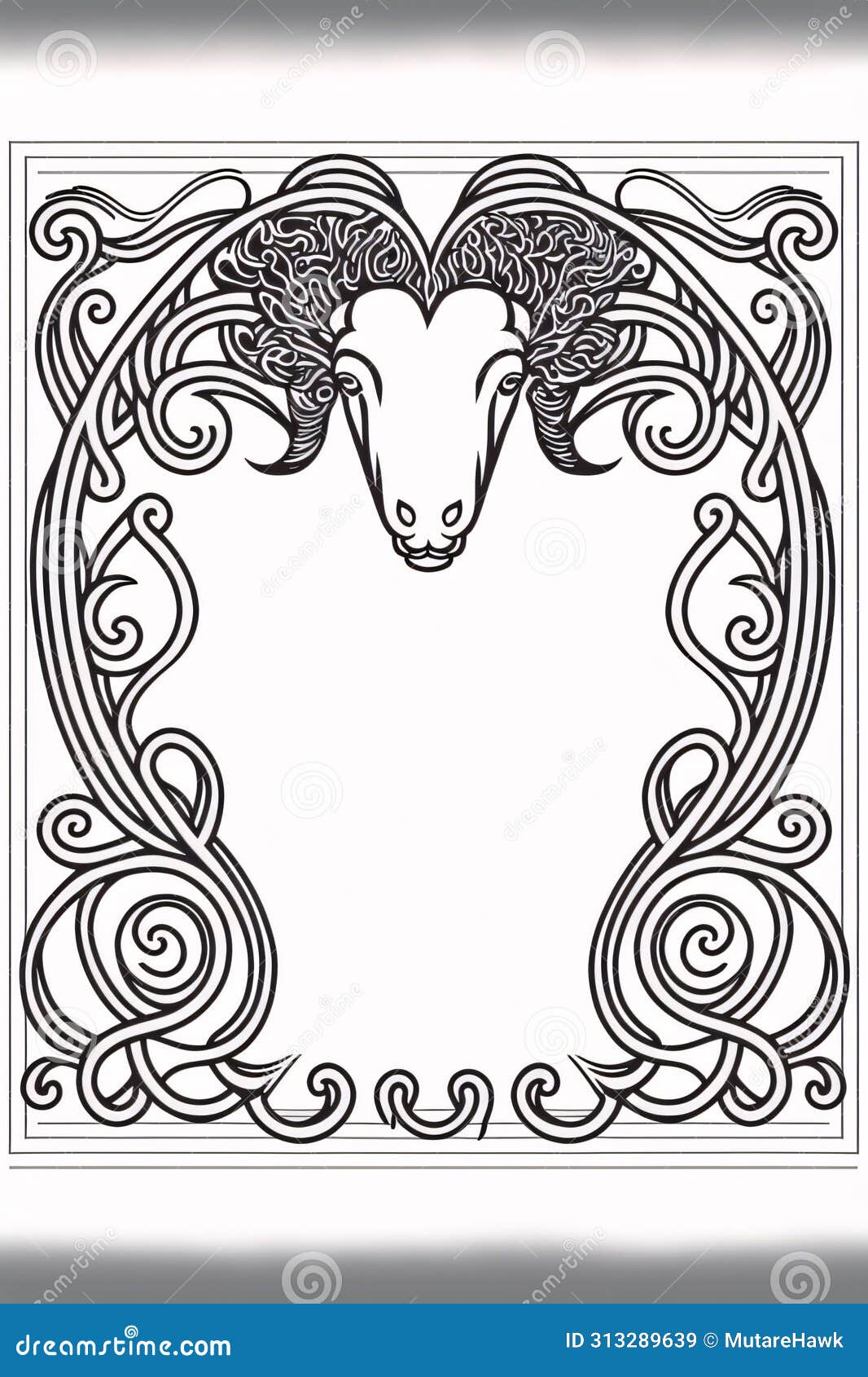 Decorative Frame with Sheep, Element for Design. Vector Illustration ...