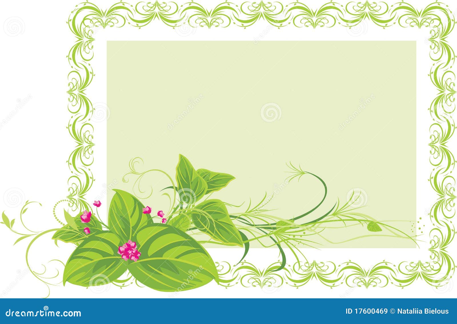Decorative Frame with Spring Flowers Stock Vector - Illustration of ...