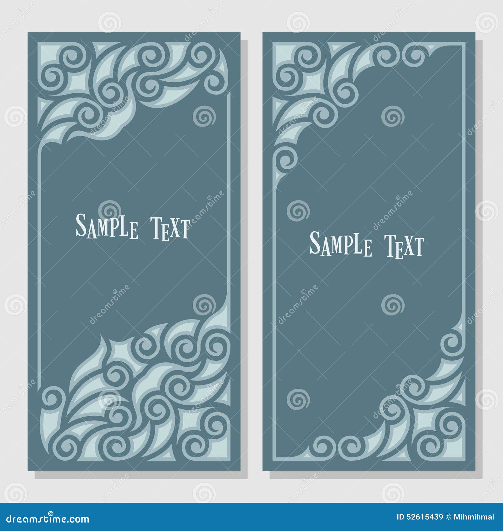 Decorative frame for text stock vector. Illustration of document - 52615439