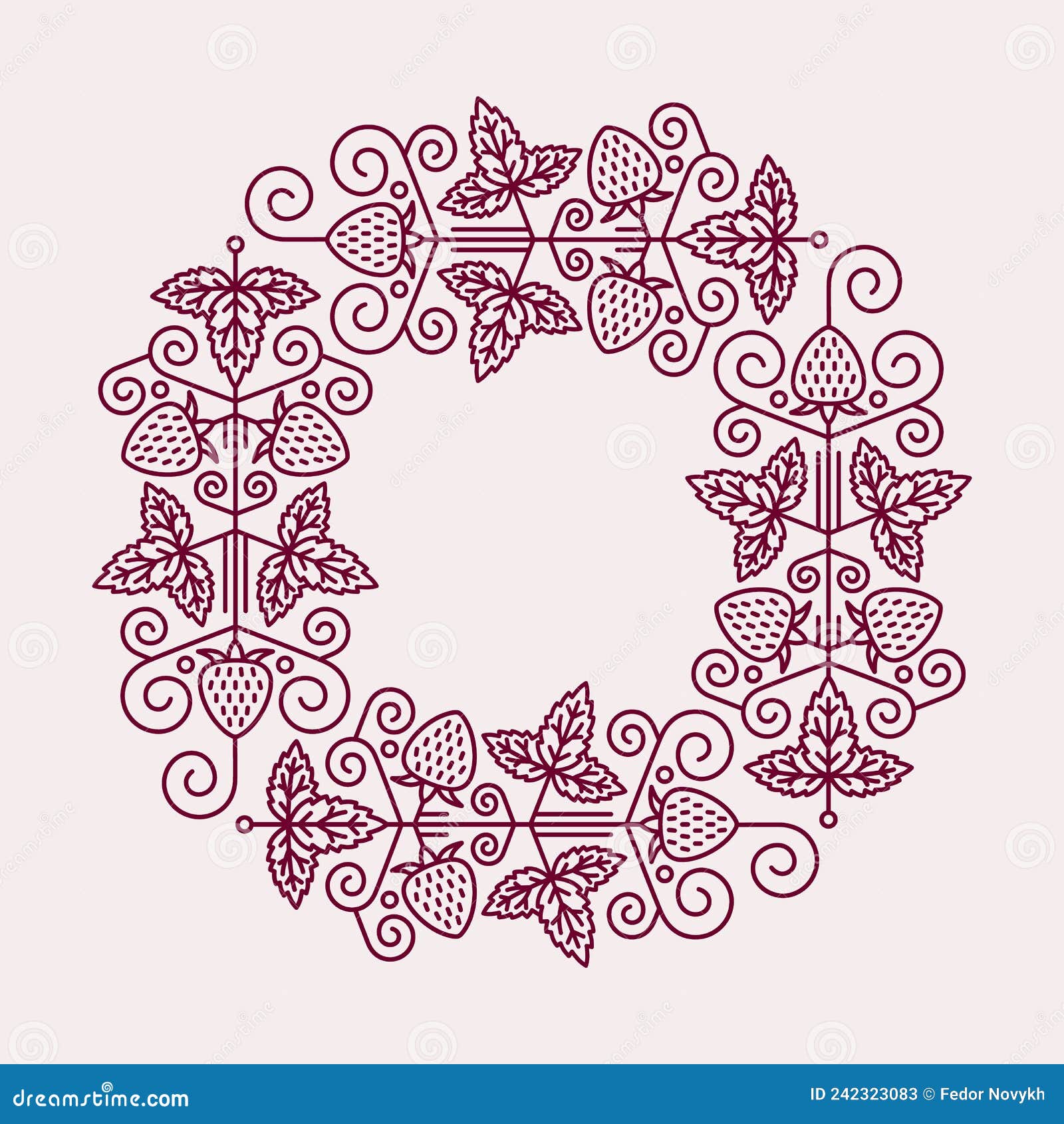 Decorative Frame in Thin Line Style for Your Design Stock Vector ...