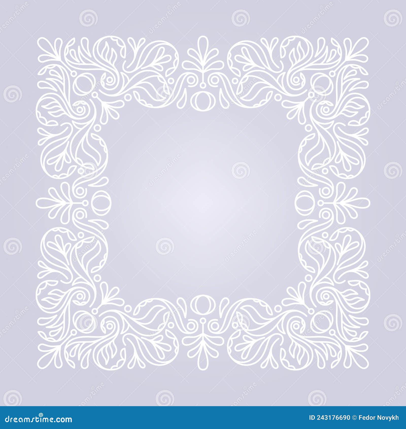 Decorative Frame in Thin Line Style for Your Design Stock Vector ...