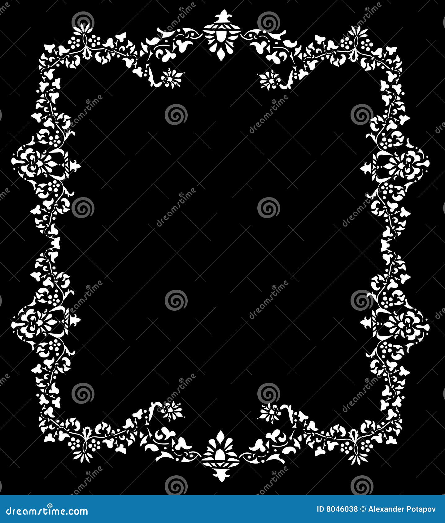 Decorative Frame of White Color Stock Illustration - Illustration of ...