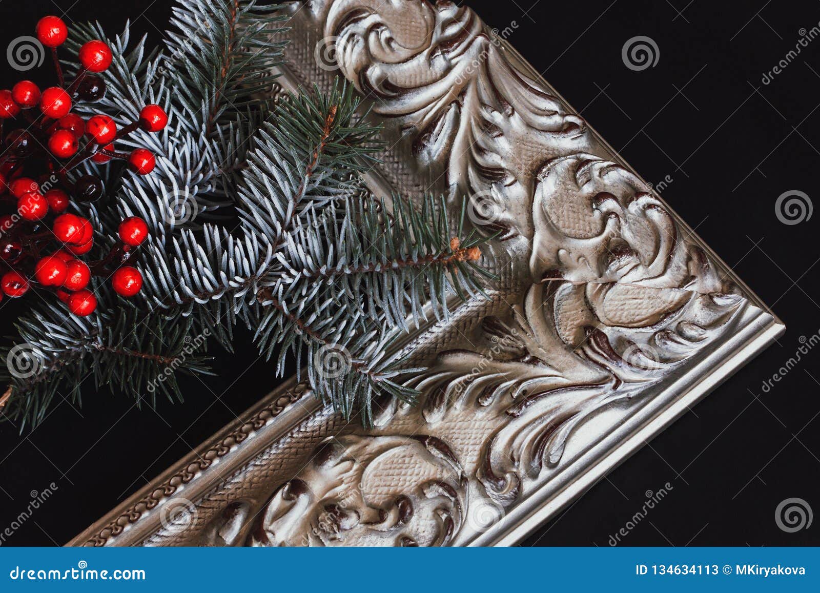 Decorative Frames on Black Background. Stock Image - Image of angle ...