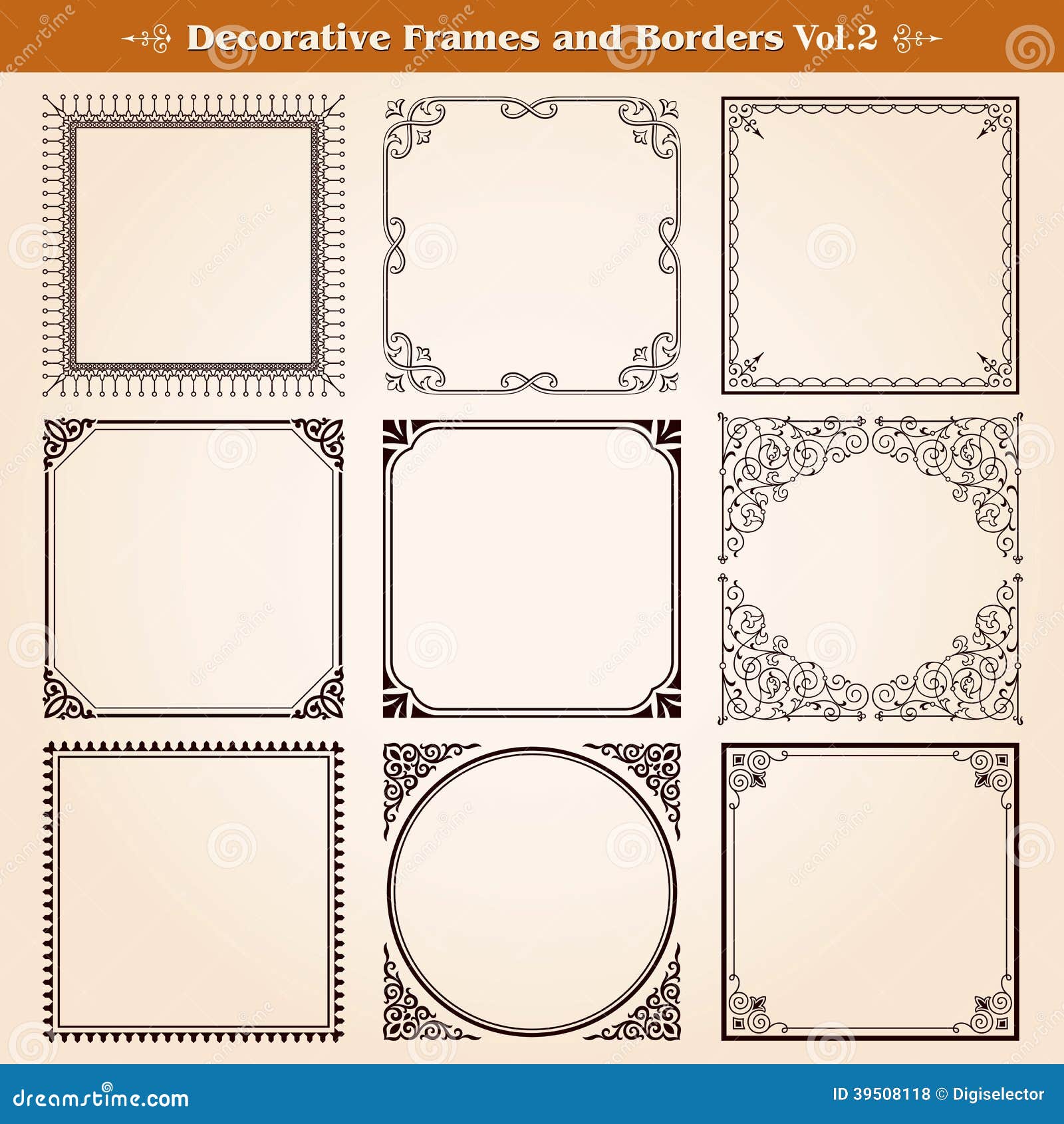 Decorative Frames And Borders Stock Vector - Image: 39508118