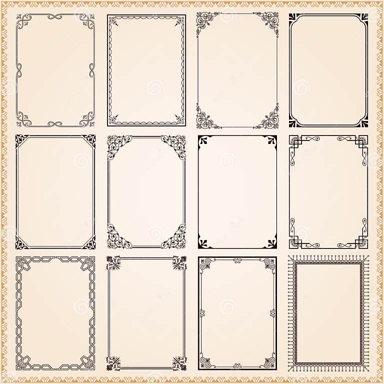 Decorative Frames and Borders Stock Vector - Illustration of design ...