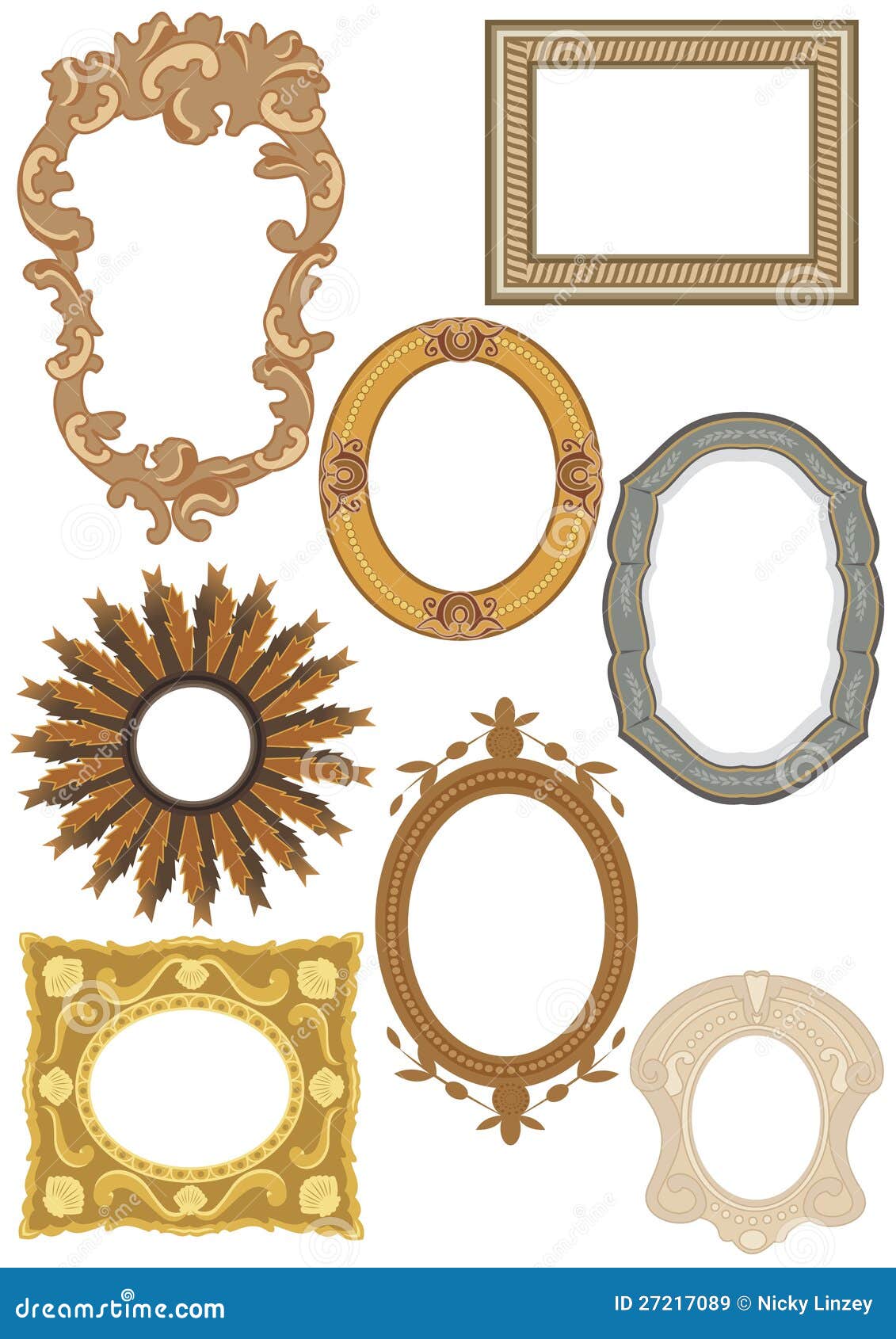 Decorative Frames Collection Stock Illustrations – 24,213 Decorative ...