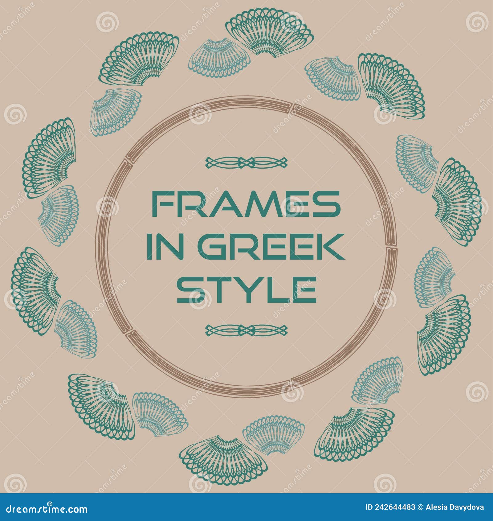 Decorative Frames in the Greek Style. Set of Vector Isolated Icons ...
