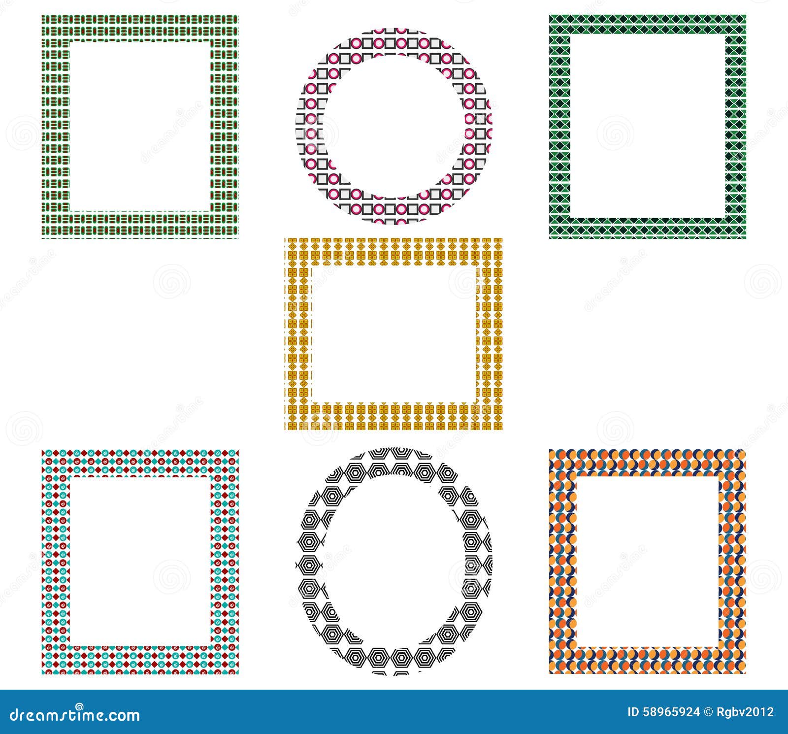 Decorative frames pack stock vector. Illustration of colors - 58965924