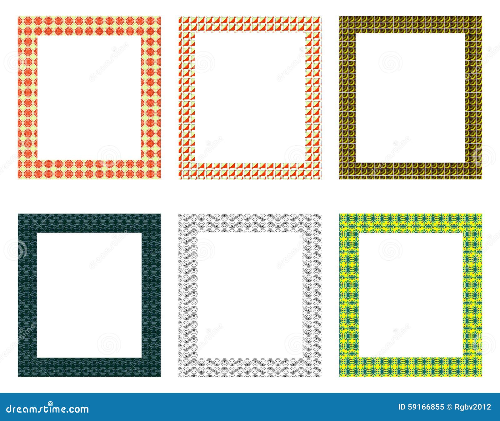 Decorative frames pack stock vector. Illustration of four - 59166855