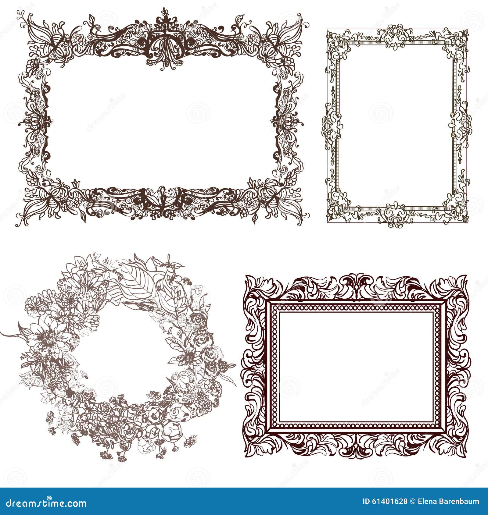 Decorative frames stock illustration. Illustration of isolated - 61401628