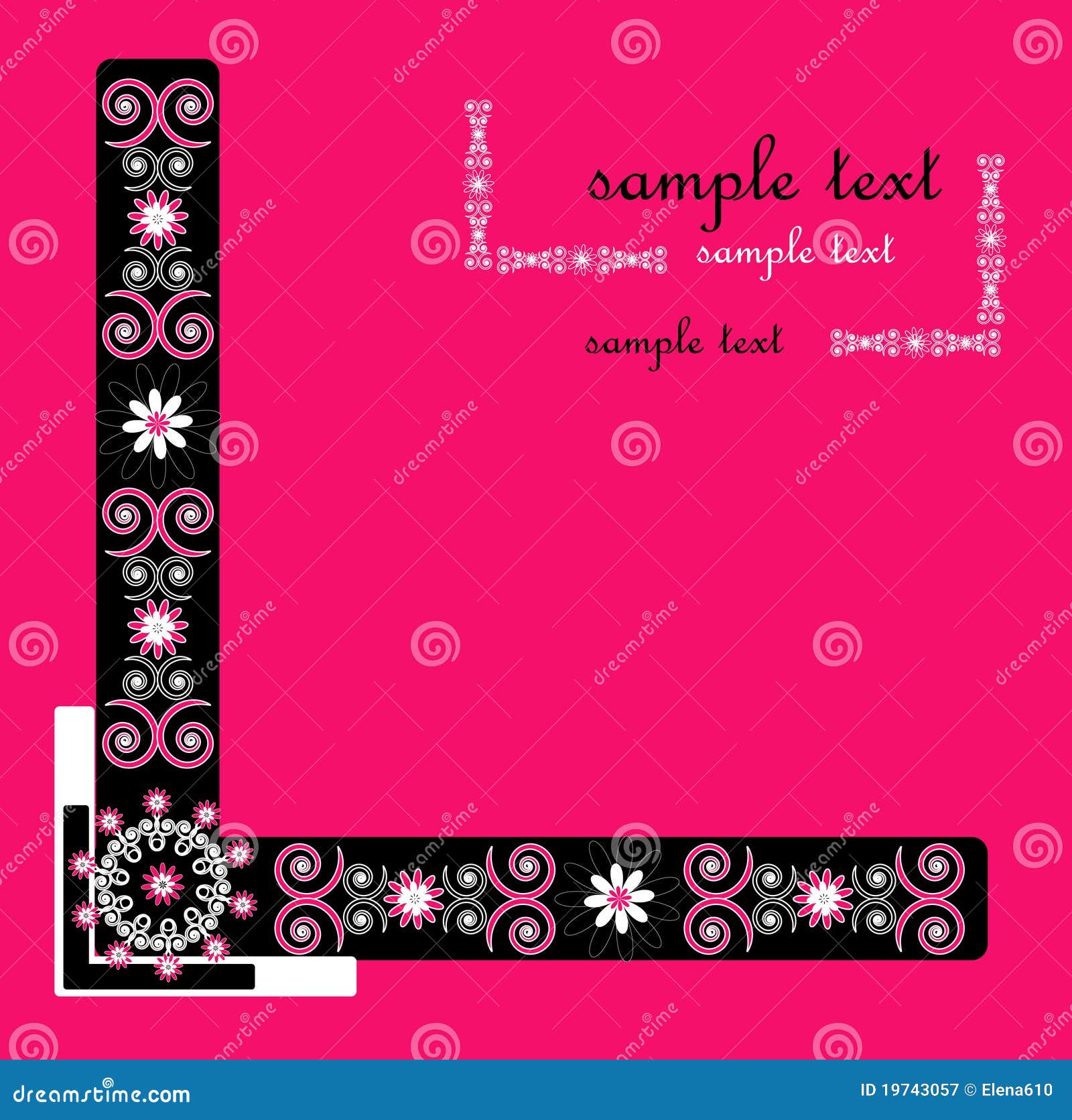 Decorative Framework with Flower Stock Vector - Illustration of color ...