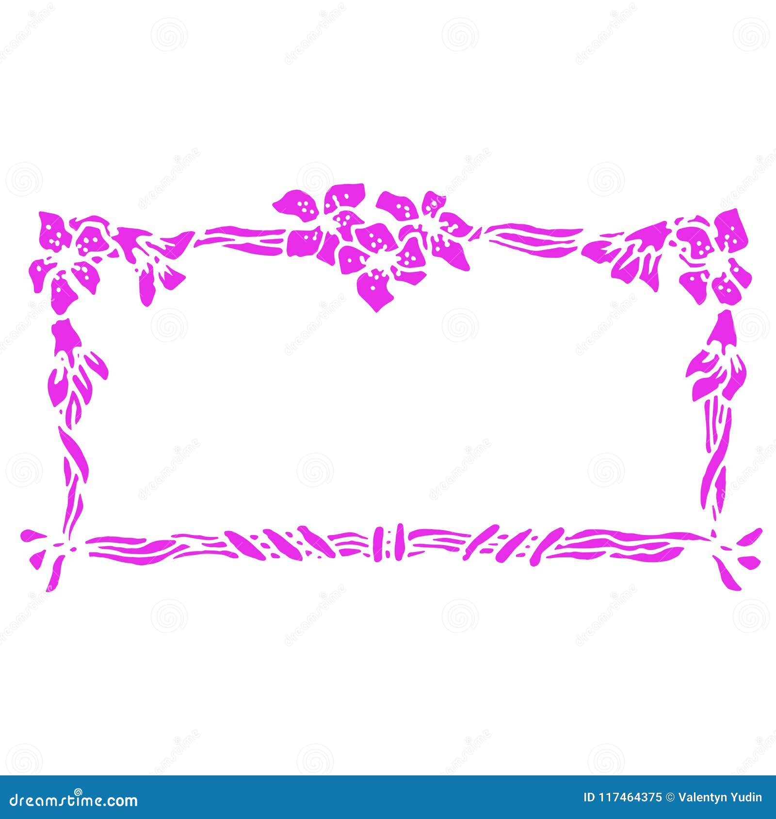 Decorative Framework with Flowers Stock Vector - Illustration of ...