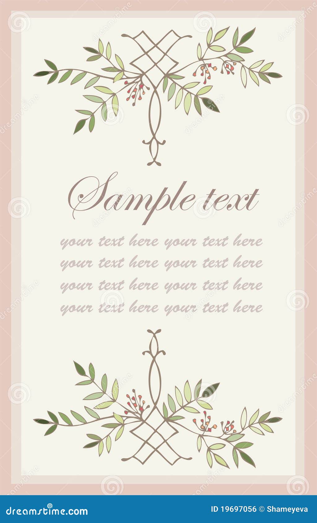 Decorative Framework. Greeting Card Stock Vector - Illustration of ...