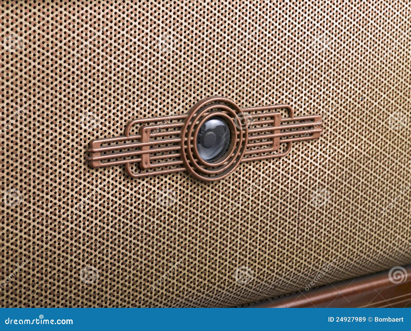 Decorative Front Panel of an Old Radio Stock Illustration ...