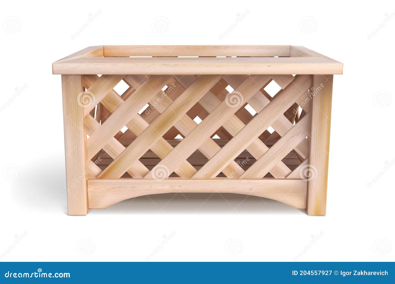 Decorative garden boxes. stock vector. Illustration of parcel - 204557927