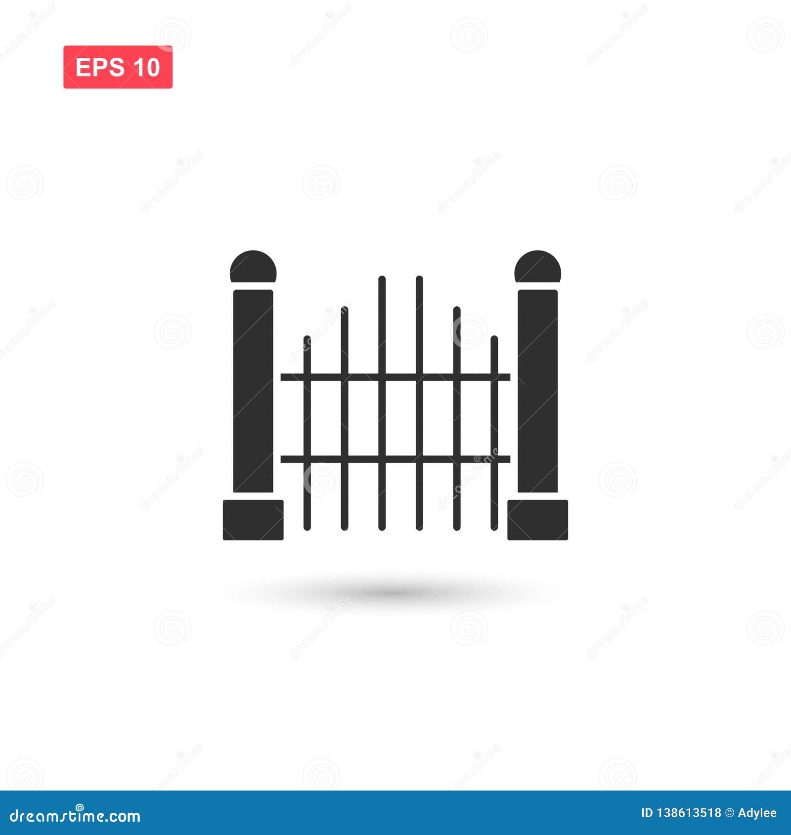 Decorative Gate Icon Vector Design Isolated 6 Stock Vector ...