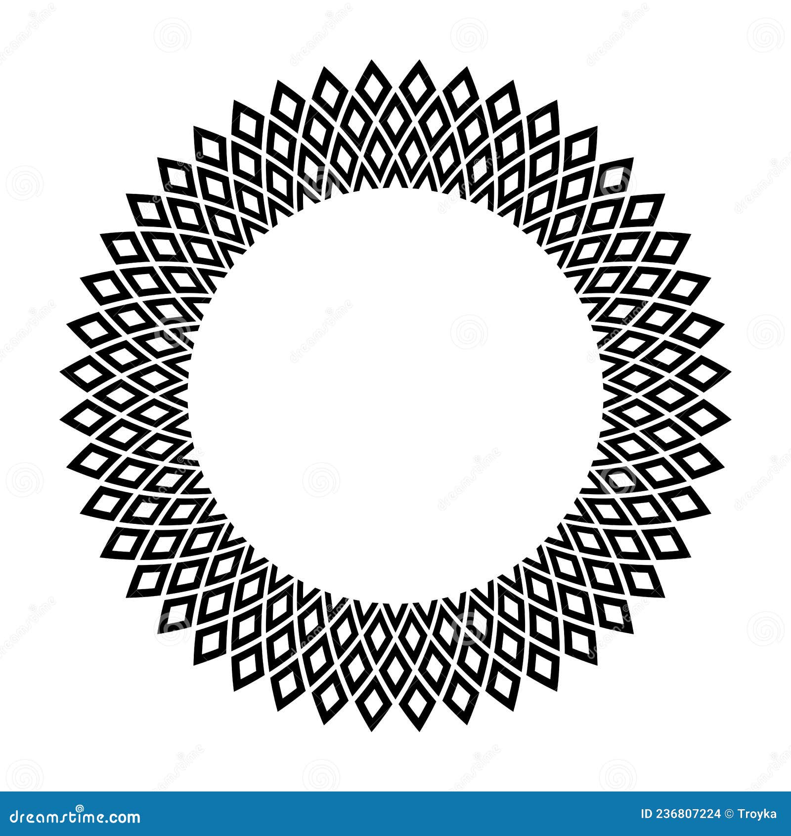 Decorative Geometric Circle Pattern. Round Frame Stock Vector ...