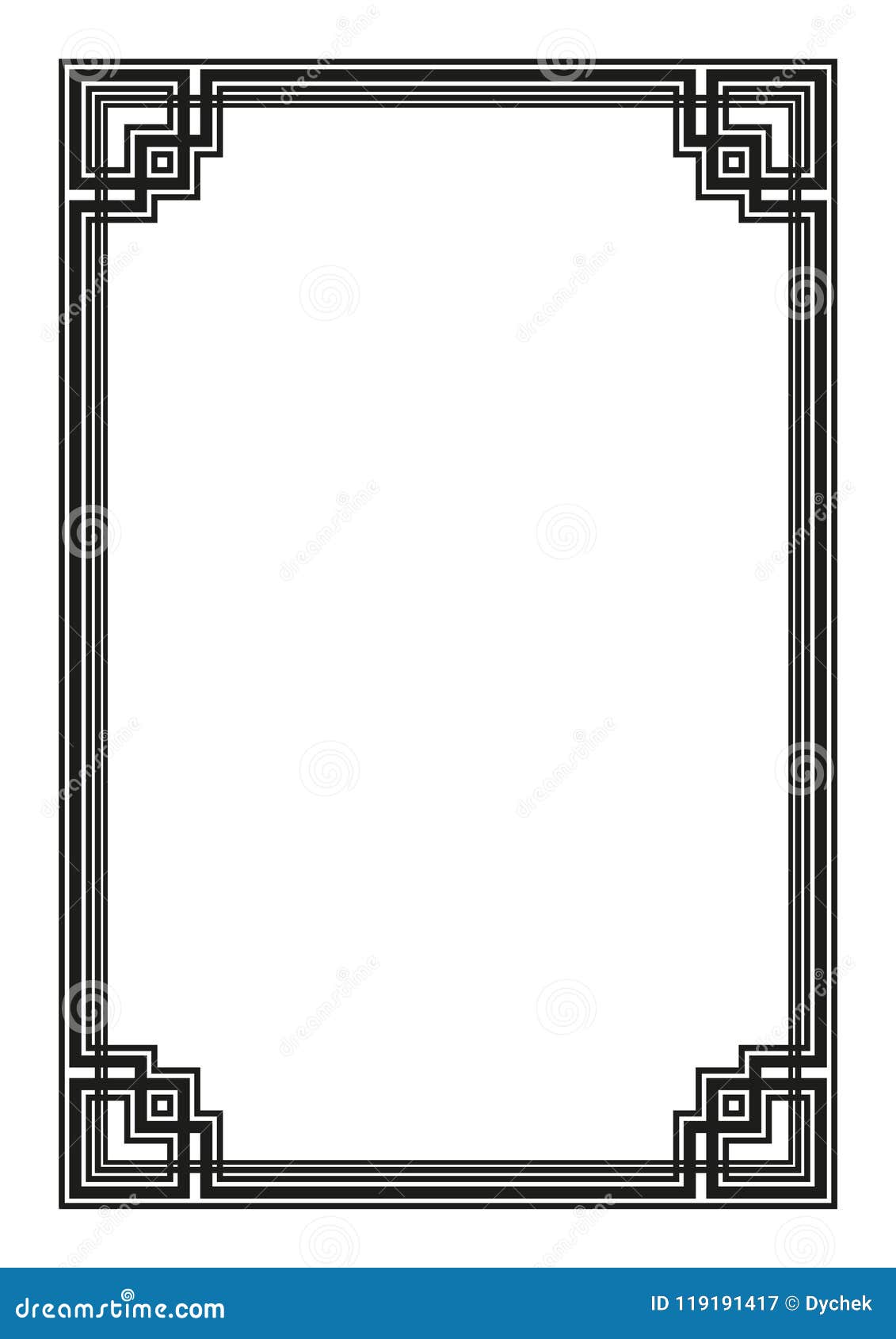 Decorative Geometric Frame. Simple Vector Illustration. Stock Vector ...