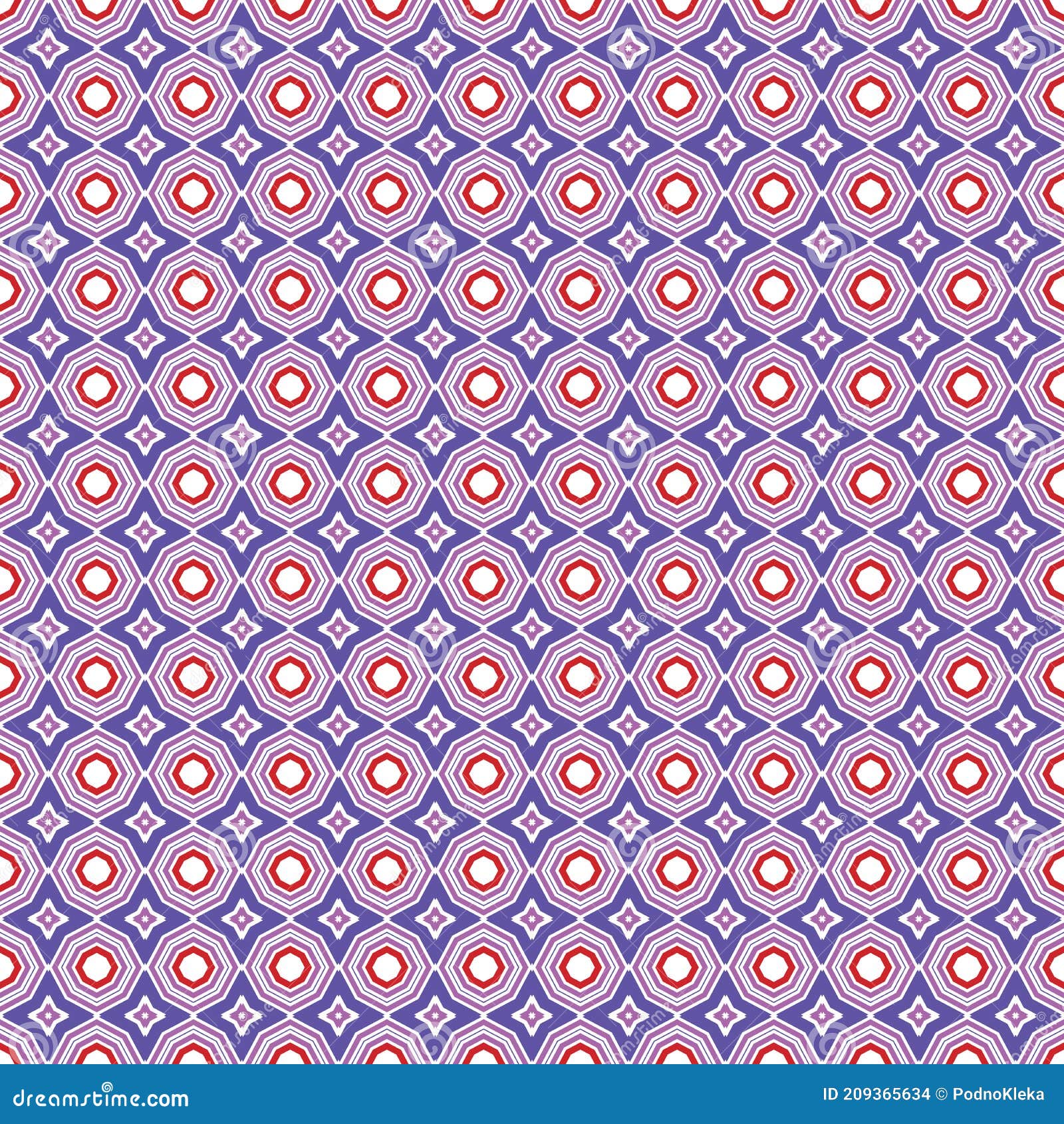 Decorative Geometric Purple Circle Rhombus Vector Seamless Fabric ...