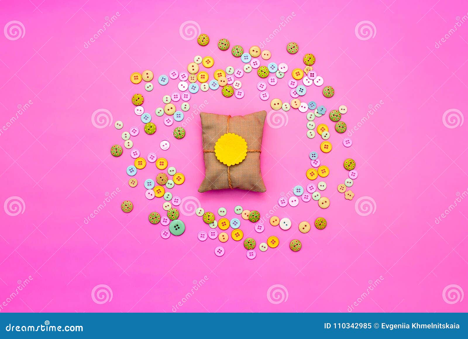 Decorative Gift Package with a Colored Background. Stock Image - Image ...