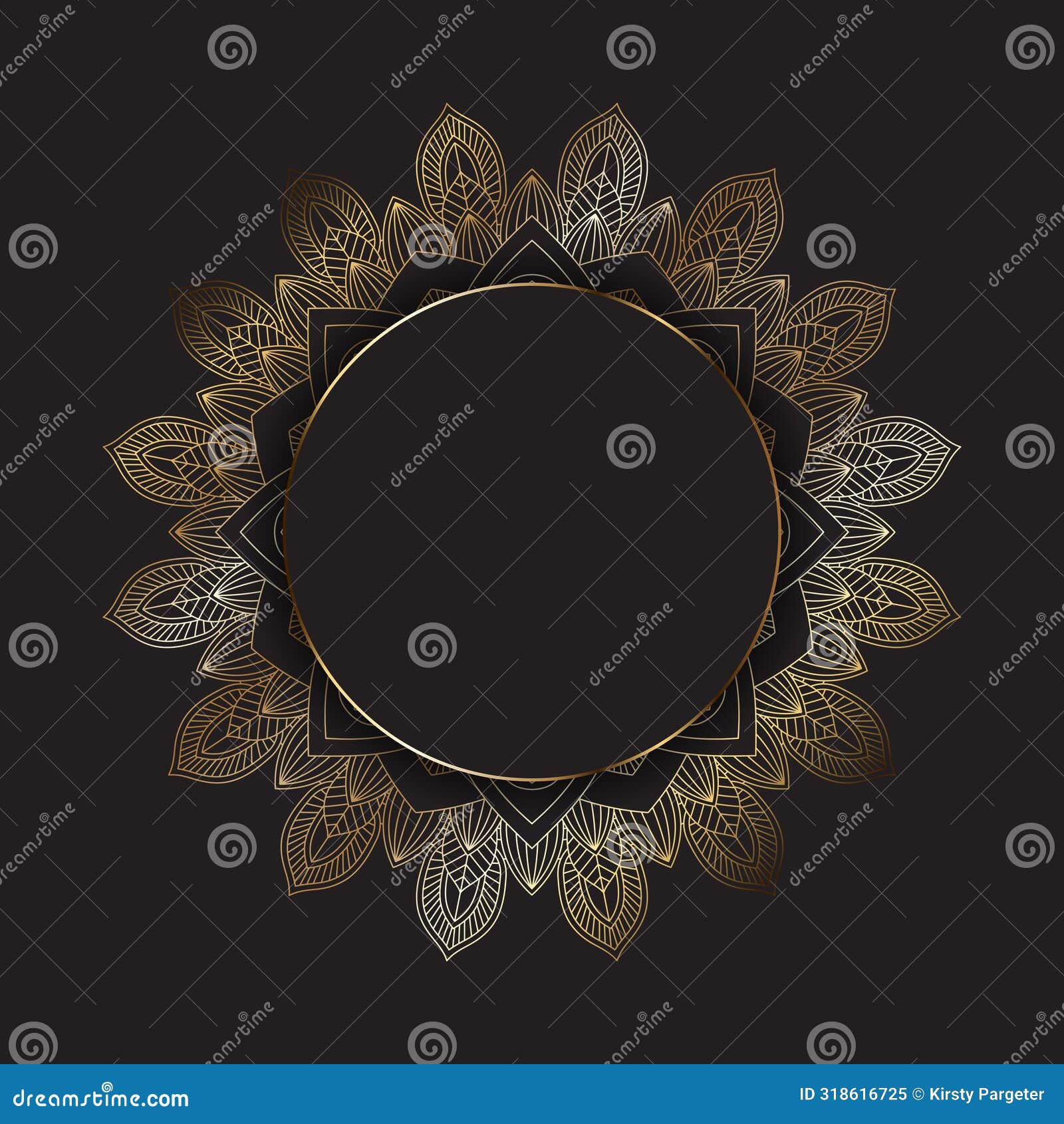 Decorative Gold Frame Background Design Stock Vector - Illustration of ...