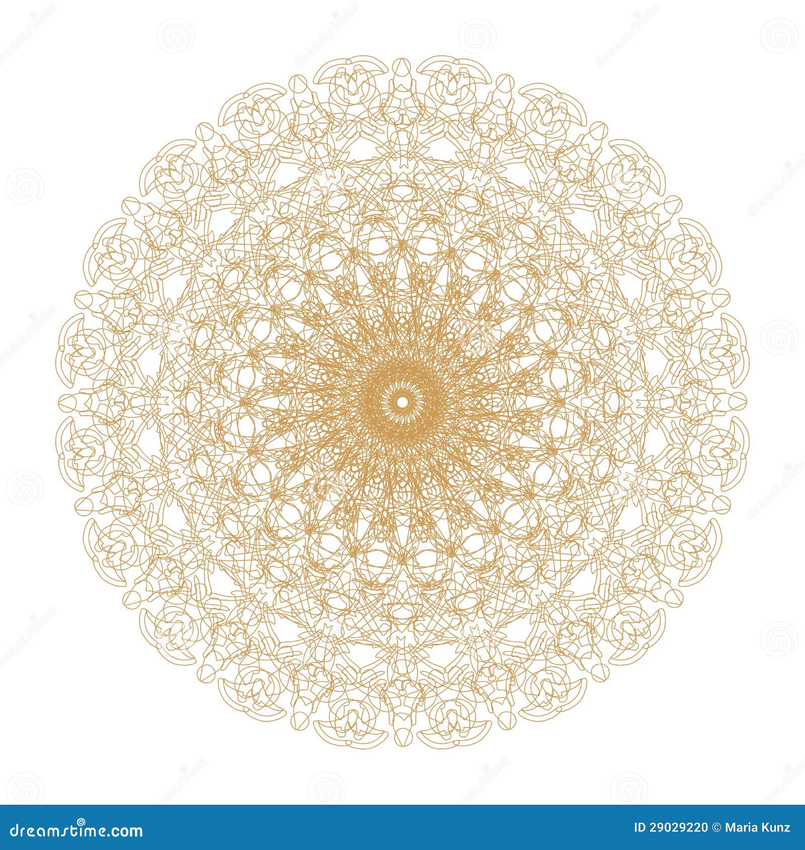 Decorative Gold and Frame with Vintage Round Patterns on White! Stock ...