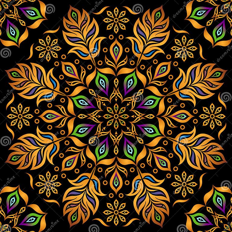 Decorative gold pattern stock vector. Illustration of decorations ...