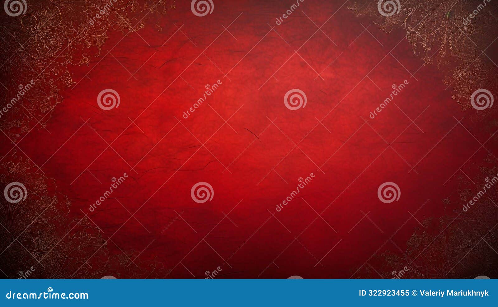 Decorative Gold Patterns on Rich Red Texture. Generative AI Stock ...
