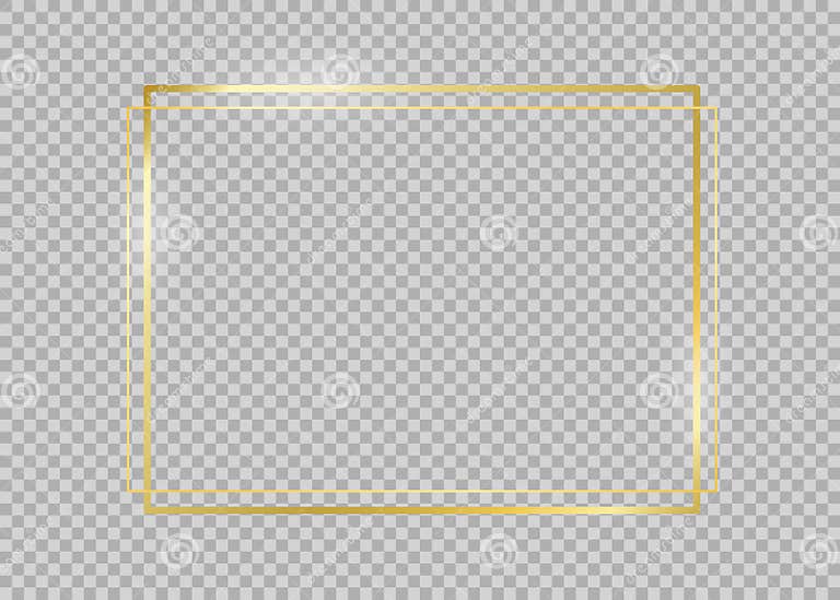 Decorative Gold Rectangle Frame for Note Text. Vintage Rectangular ...