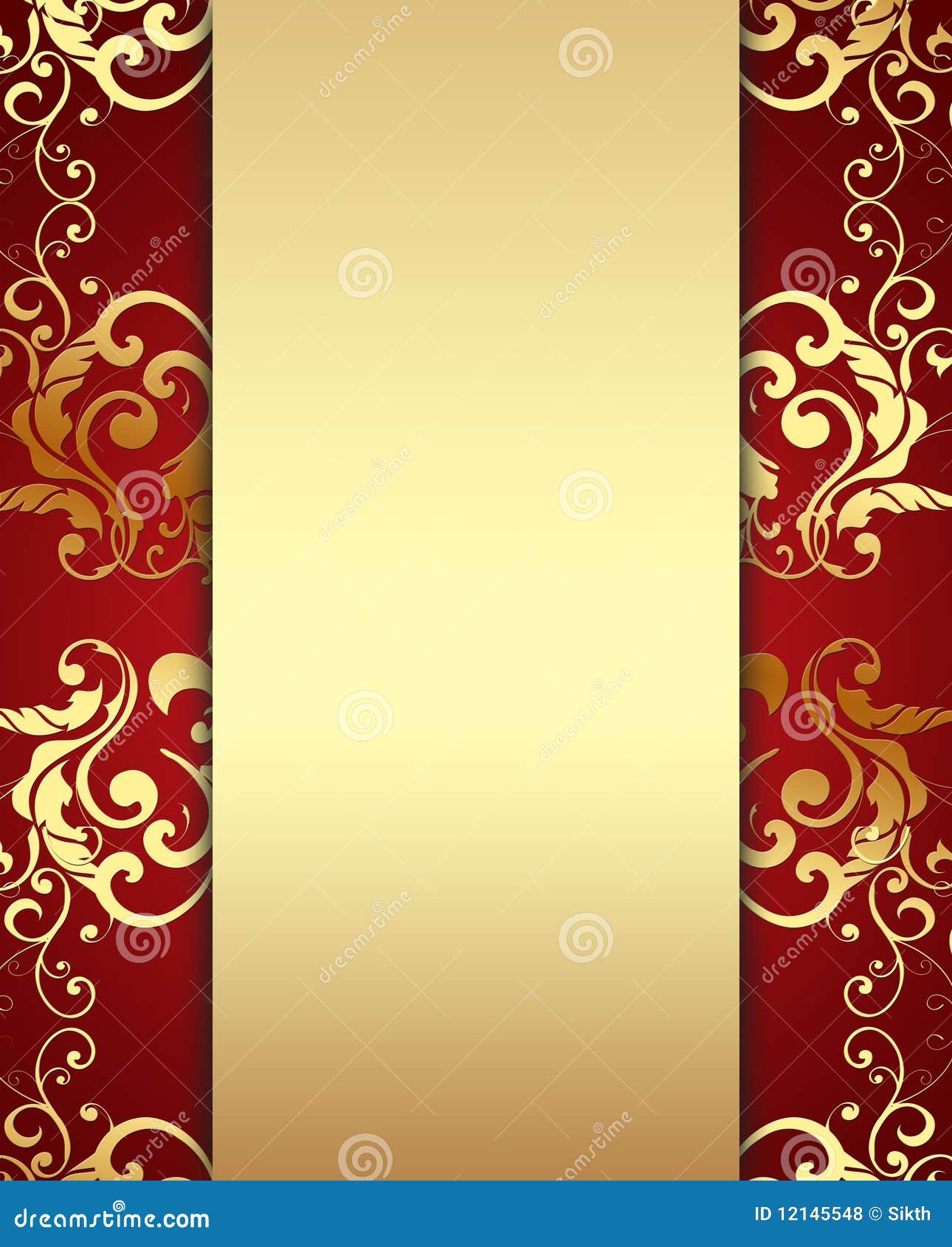 Decorative Golden Background Stock Illustration - Illustration of ...