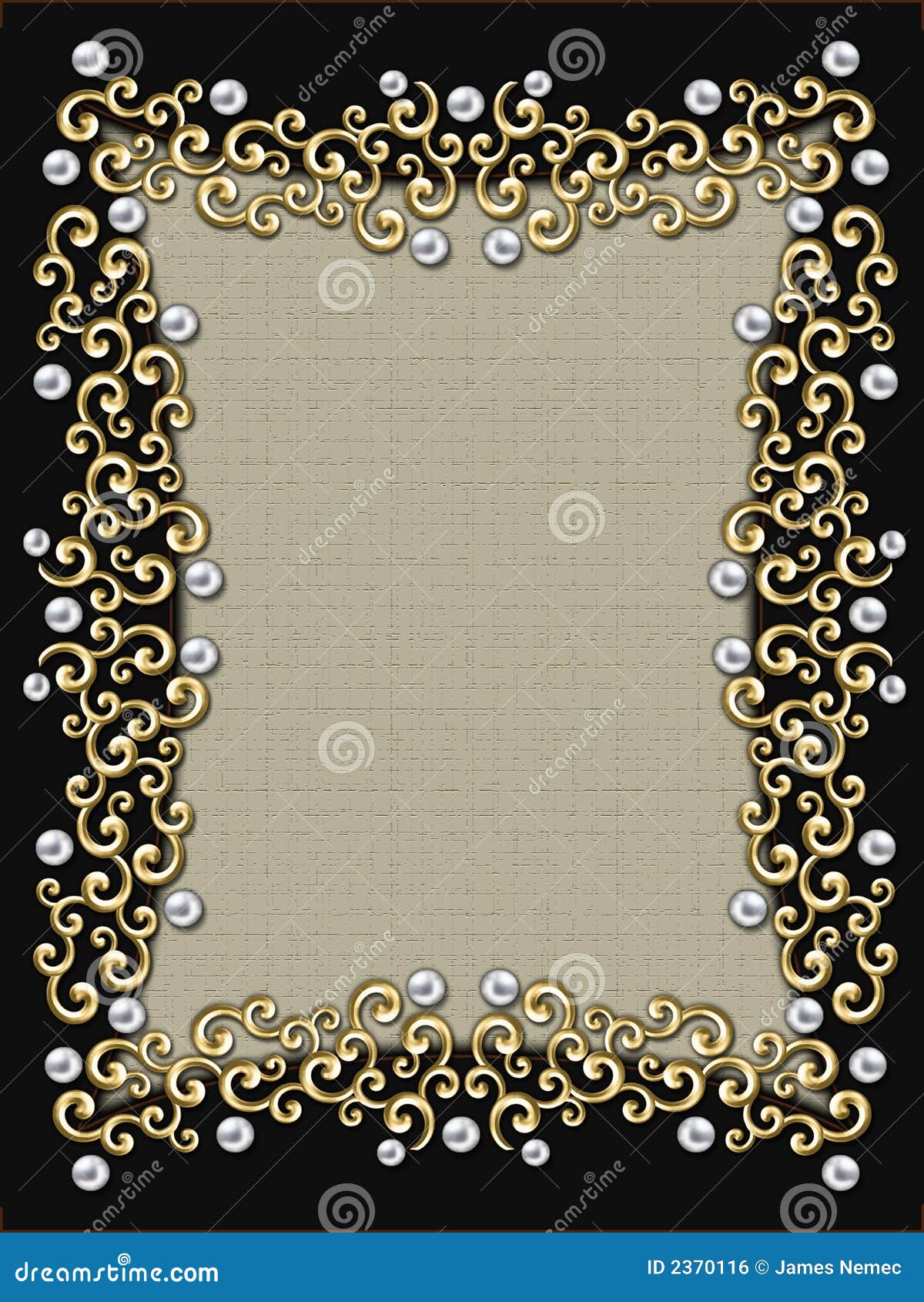 Decorative golden frame stock illustration. Illustration of blank - 2370116