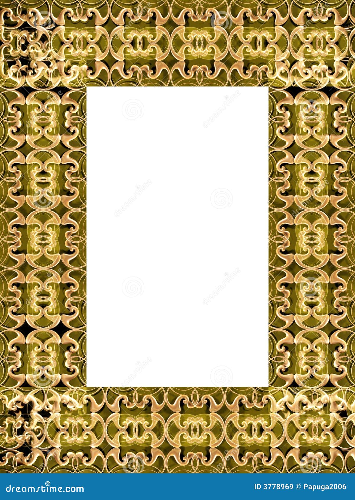 Decorative golden frame stock illustration. Illustration of ornate ...