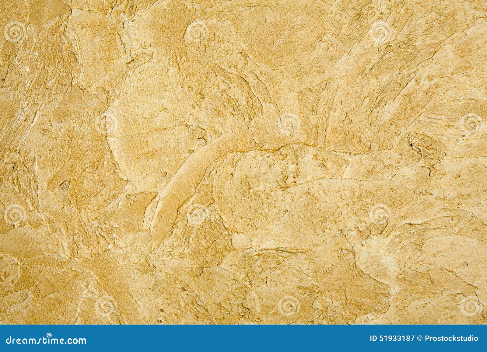 Decorative Golden Plaster Texture on the Wall - Background Stock Image ...