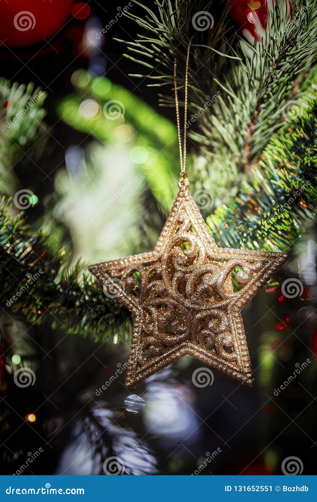 Golden Star on the Christmas Tree Stock Image - Image of pattern ... Golden Star on the Christmas Tree Stock Image - Image of pattern ...