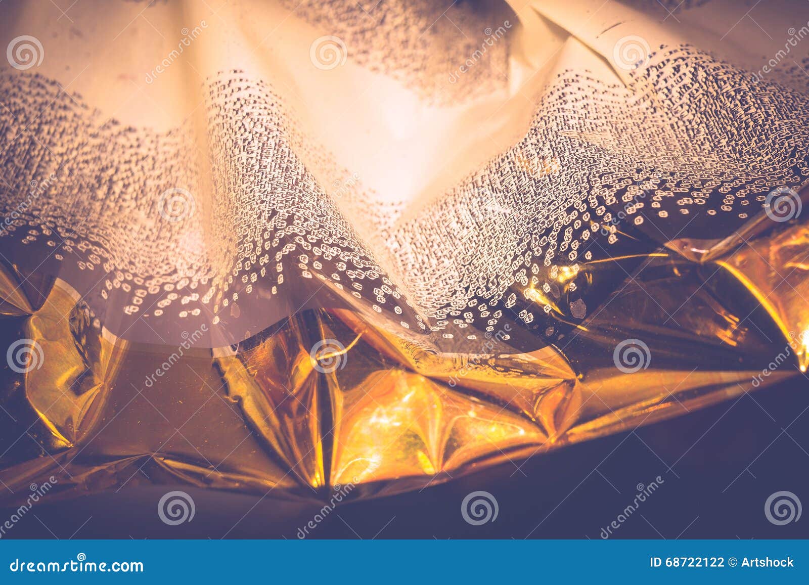 Decorative Golden Wrapper stock photo. Image of graphic - 68722122