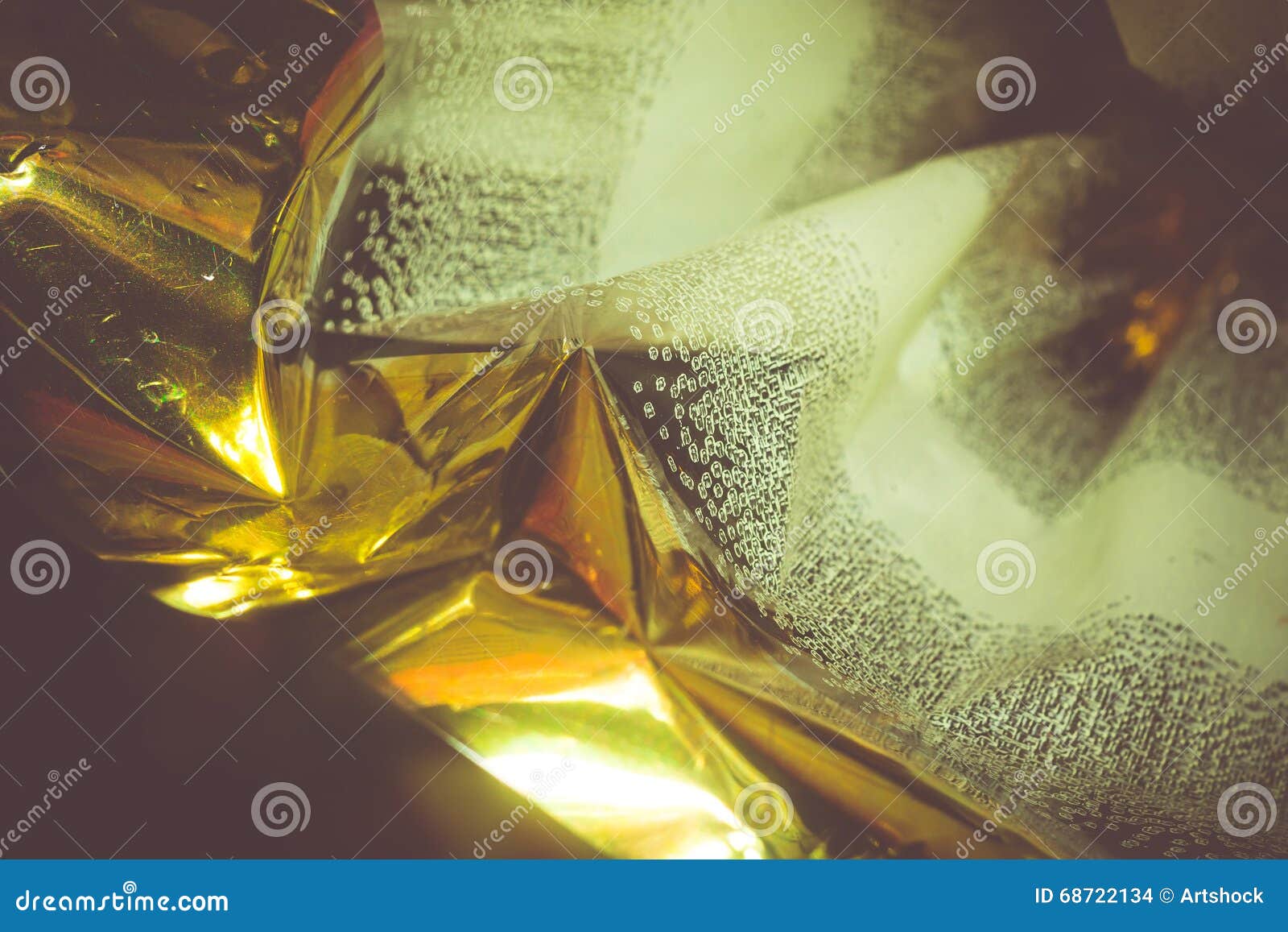 Decorative Golden Wrapper stock photo. Image of creative - 68722134
