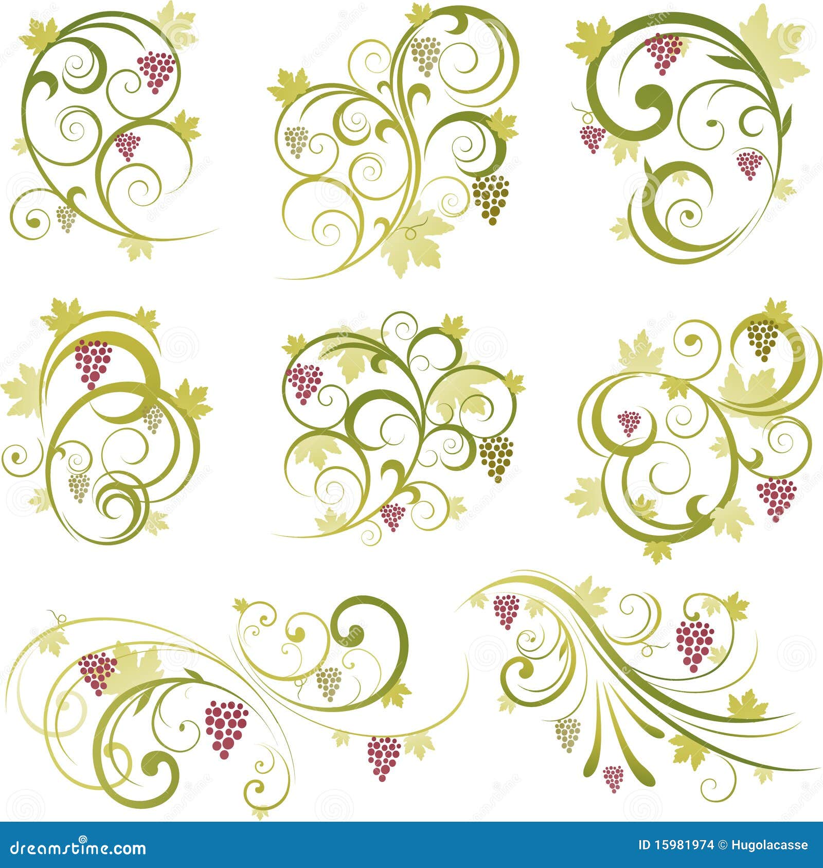 Decorative Grape Illustration Stock Vector - Illustration of bottle ...