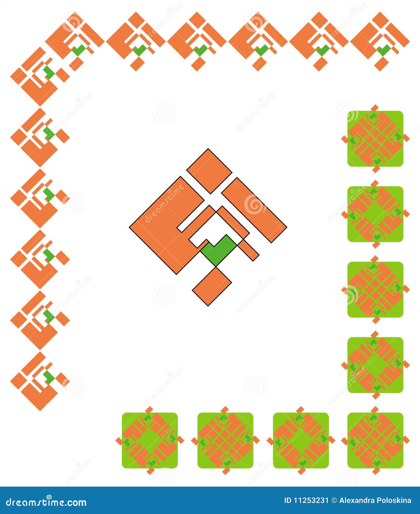 Decorative graphic borders stock vector. Illustration of green - 11253231