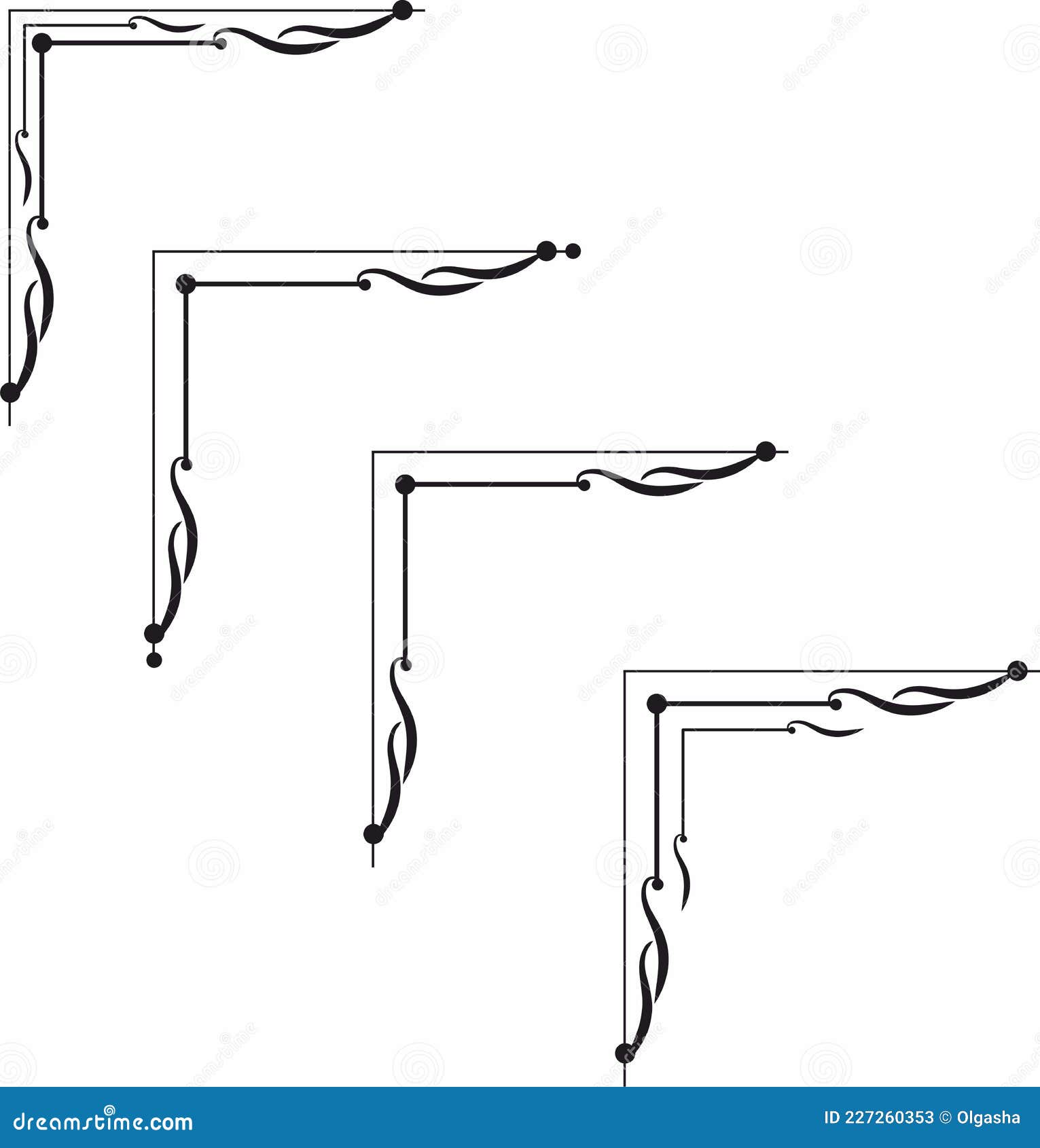 Decorative Corner and Divider Element Stock Vector - Illustration of ...